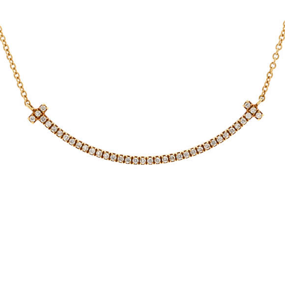 Tiffany & Co. | Jewelry | Tiffany Co Small T Smile Pendant Necklace 8k ...